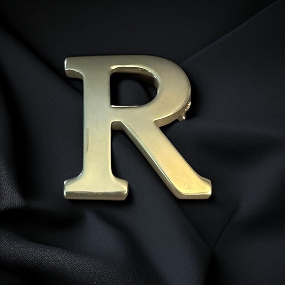 Anne Klein | Jewelry | Vintage Ann Klein Golden Letter R Initial Brooch ...